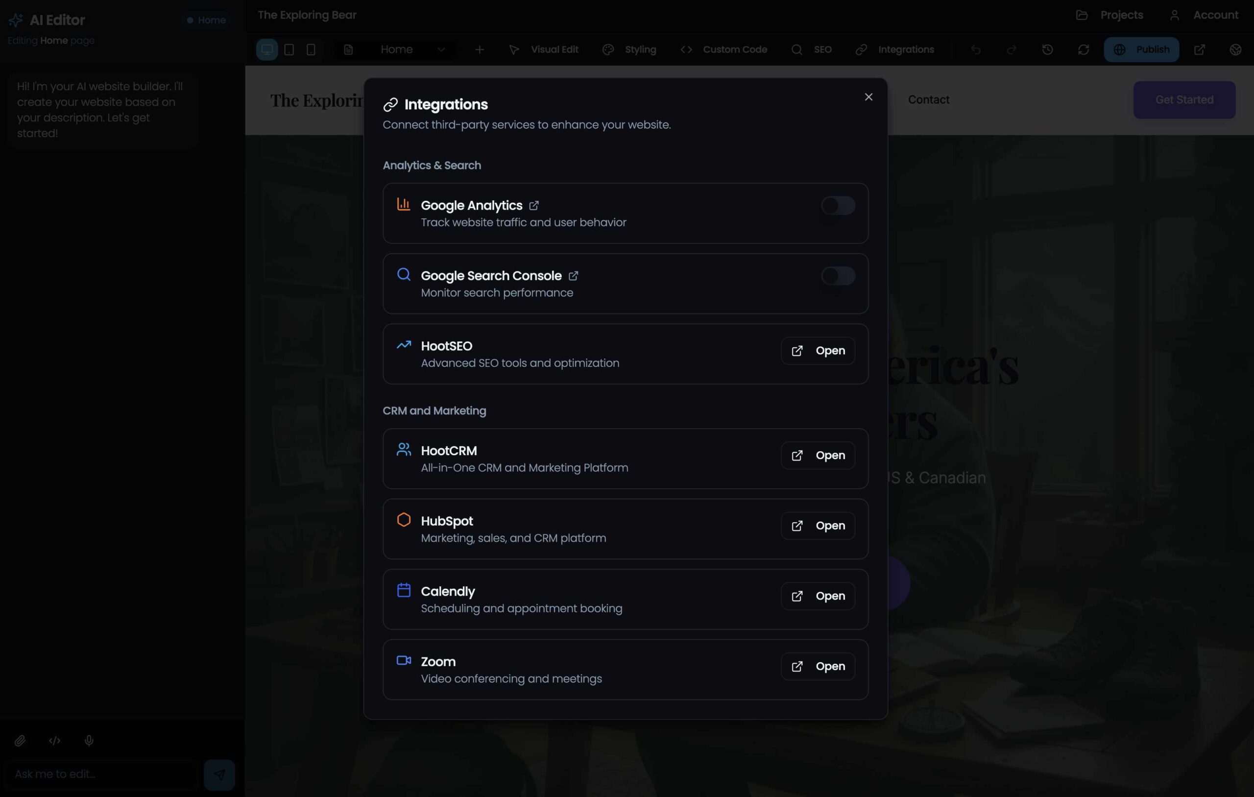 Hoot Host AI: AI Website Platform to Build & Manage Your Website